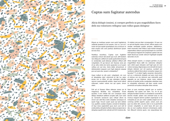 Fearlessly Magazine design experimentation | Graphic design | Ida Henrich